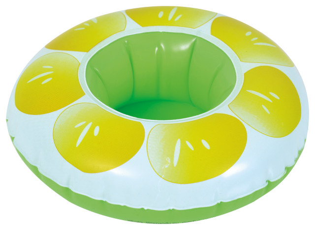 9" Inflatable Lemon Slice Swimming Pool Beverage Drink Holder - Modern ...