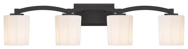 4 Light Bath Vanity In Vintage Style-8 Inches Tall and 33 Inches Wide ...