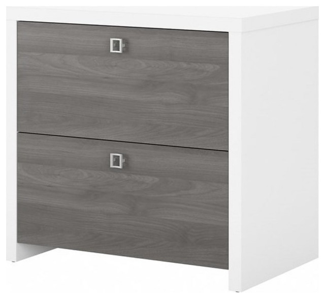 UrbanPro 2-Drawer Engineered Wood Lateral File Cabinet in Gray/Pure ...
