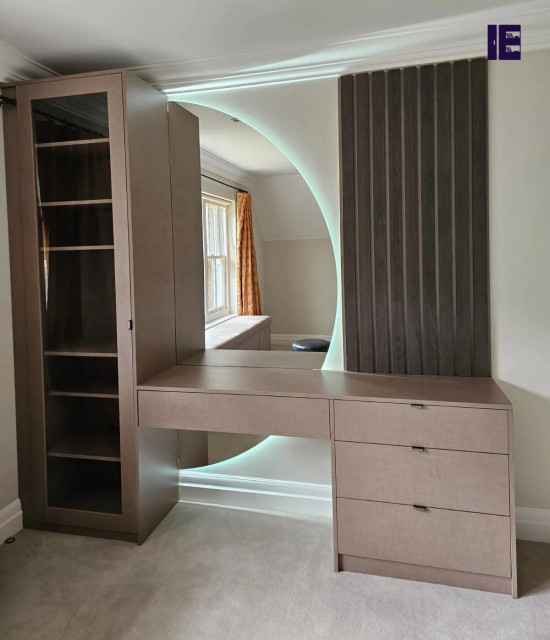 Half moon dressing table store