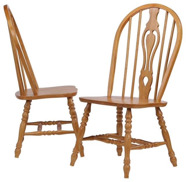 Sunset Trading Oak Selections Keyhole Set Of 2 Dining Chair DLU-124-S ...
