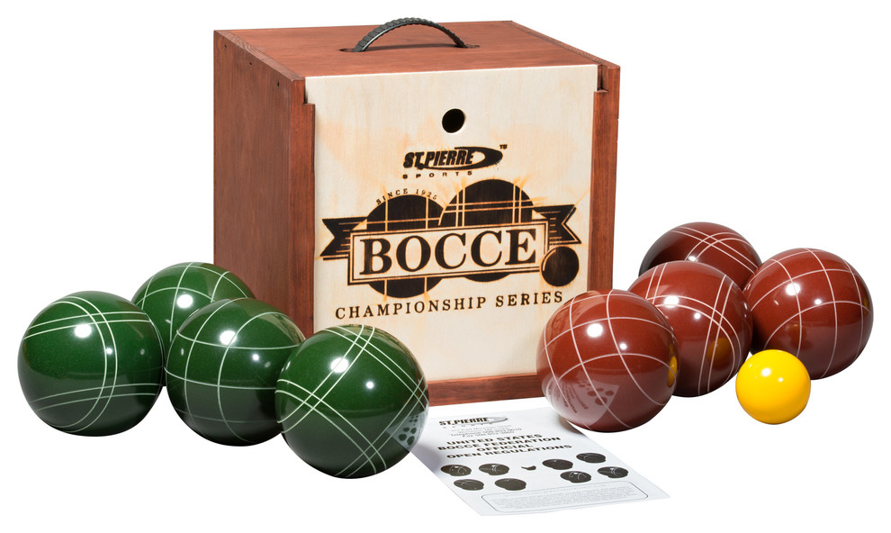 Tournament Bocce Set In Wood Box, TB2 by St. Pierre, Made In USA ...