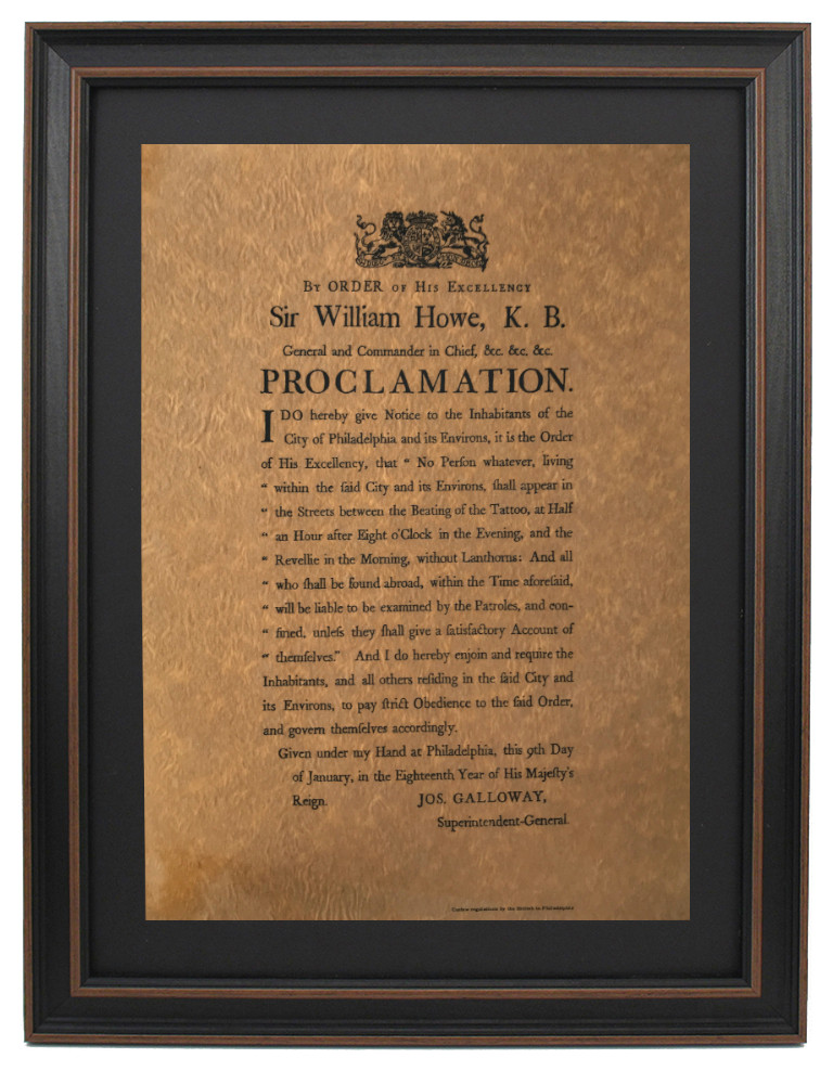 Framed Howe Proclamation - Traditional - Prints And Posters - by Karen ...