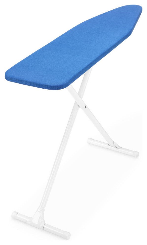 Deluxe T-Leg Ironing Board With Perforated Metal Top, White Frame ...