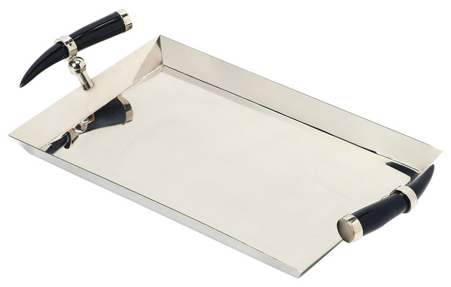 Butler Vito Stainless Steel Rectangular Serving Tray - Contemporary ...