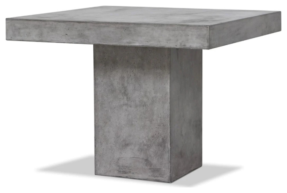 Genevieve Concrete Square Dining Table - Industrial - Dining Tables ...