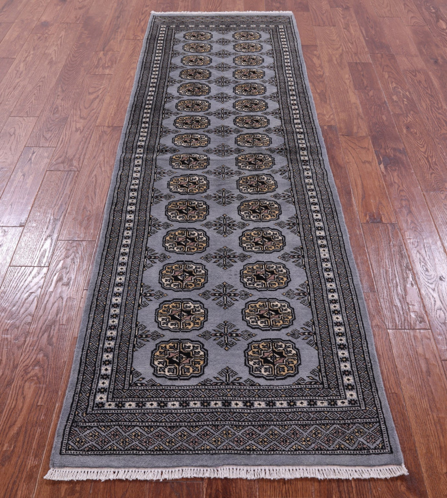 Silky Bokhara Hand Knotted Wool Runner Rug 2' 8" X 8' 7" - Q21905, 2' 8 ...
