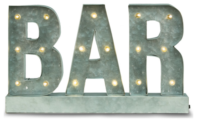 Bar Sign, Led Lighted, Wall Mountable - Contemporary - Novelty Lighting ...