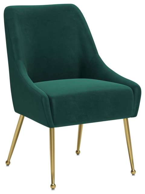 Maxine Dining Chair Green/Gold - Modern - Dining Chairs - by First of a ...