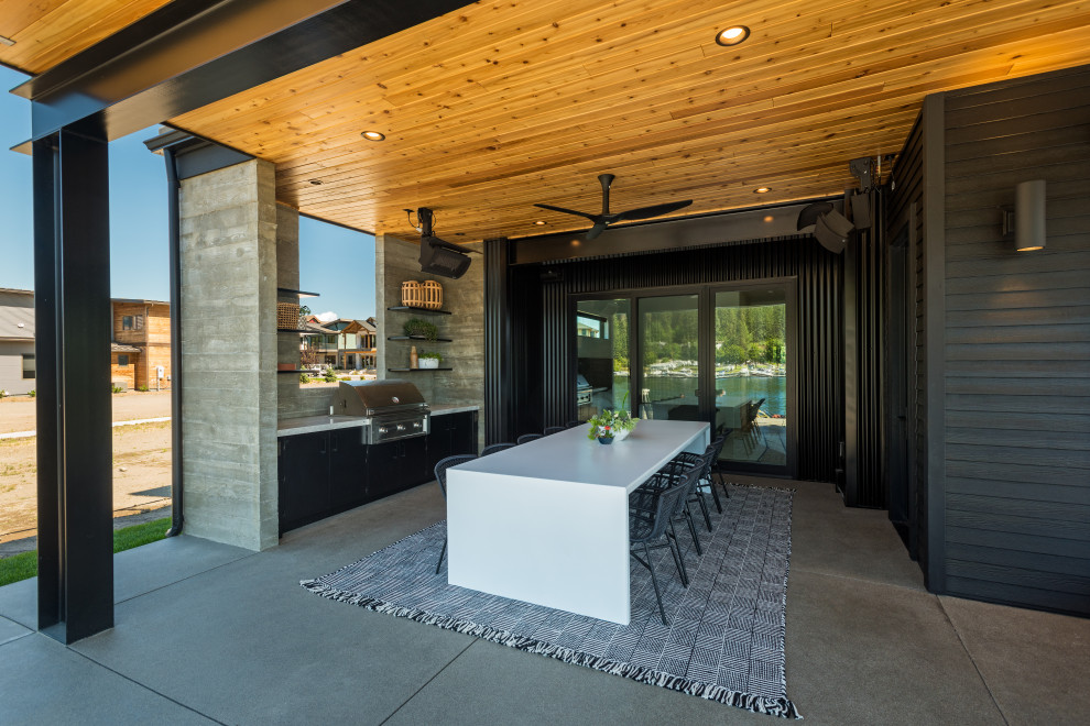 A Modern Riverfront Home - Midcentury - Patio - Seattle - by MB ...