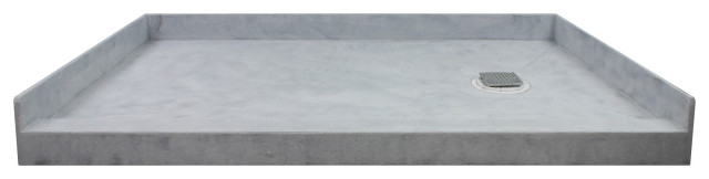 Transolid Ready to Tile 60"Lx34"W Shower Base, Dark Gray - Shower Pans ...