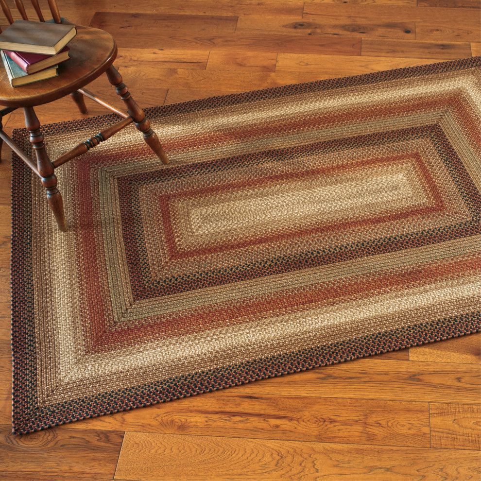 Homespice Decor 8 x 10' Oval Gingerbread Jute Braided Rug ...