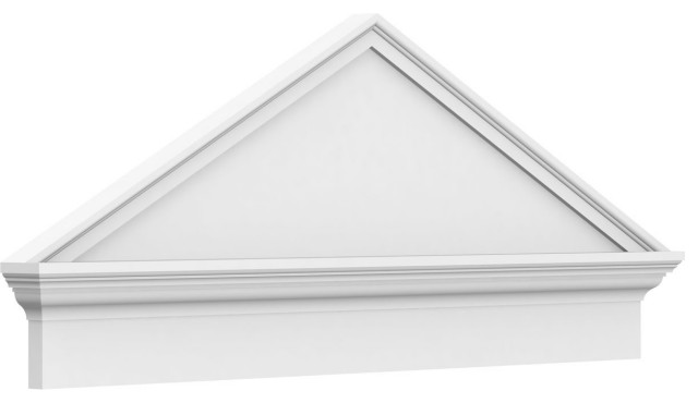 Peaked Cap Smooth Architectural Grade PVC Pediment, 70"W x 24-3/8"H x 2 ...