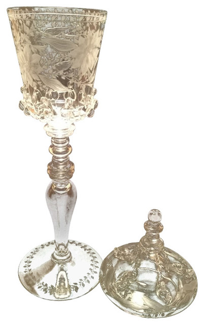 Baroque Engraved Goblet - Victorian - Wine Glasses - by Room With a ...