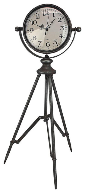 Verne Tripod Timepiece Tabletop Clock - Midcentury - Floor And ...