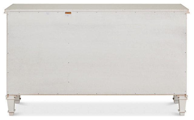 Louis Xvi 3 Door Buffet For Dining Room White With Gray Quartz ...
