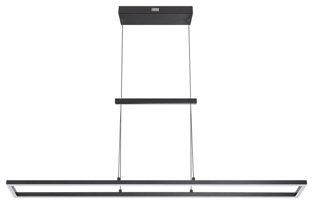 Biza - LED Island Light - 47" - Black - Modern - Kitchen Island ...