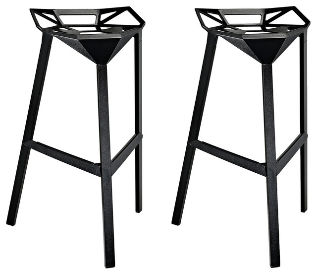 Launch Stacking Bar Stool Set of 2 - Midcentury - Outdoor Bar Stools ...
