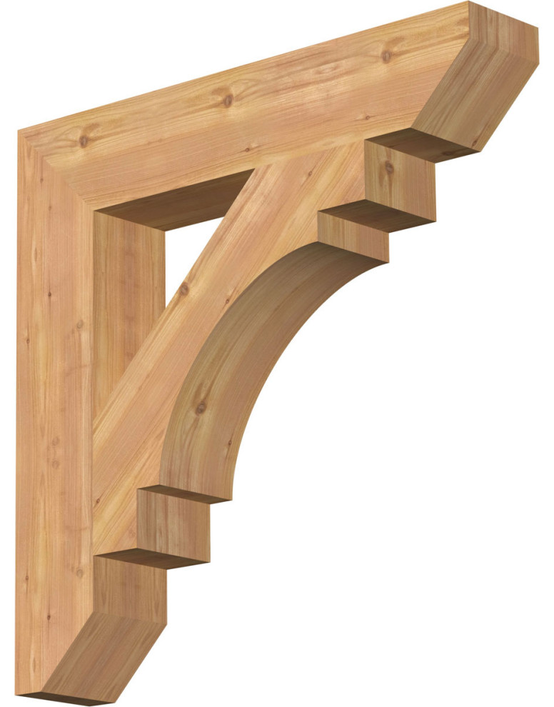 Balboa Traditional Bracket, 16"Dx24"H, 4"W Douglas Fir/Rough Sawn, 30 ...