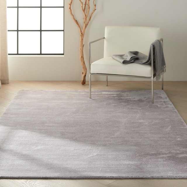 Calvin Klein Home Lunar LUN1 Area Rug, Platinum, 5'6" x 7'5 ...