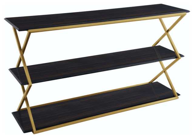 Westlake 3-Tier Wood and Metal 3-tier Console Table - Contemporary ...