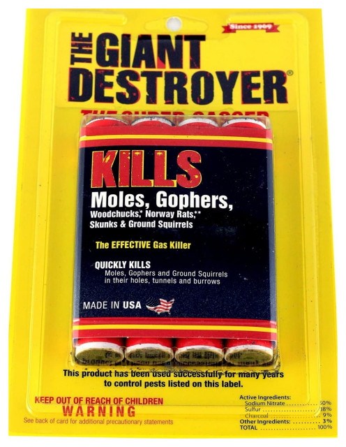 Atlas Giant Destroyer Gas Bomb Gopher, Mole and Rat Killer- 1 (4 per ...