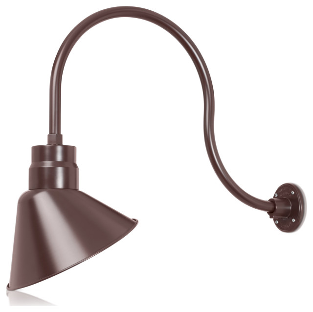 12" Angle Shade Gooseneck Sign Light, 24" Long Gooseneck Arm ...