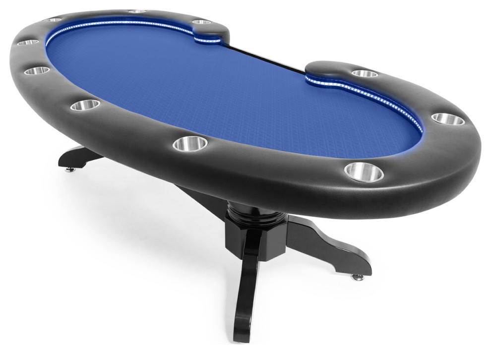 Lumen HD Poker Table, Blue, Felt, Table - Traditional - Game Tables ...