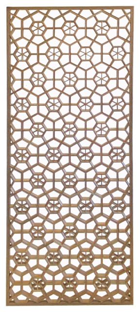 Rectangular Raw Plain Wood Flower Geometric Pattern Wall Panel Hws1962 ...