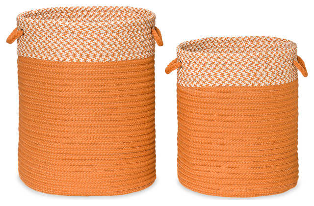 Splash In-Outdoor Hampers Orange 17"x17"x22", Round, Braided - Hampers ...