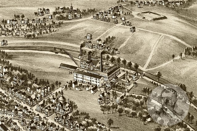 Old Map of Chambersburg Pennsylvania 1885, Vintage Map Art Print, 18 ...