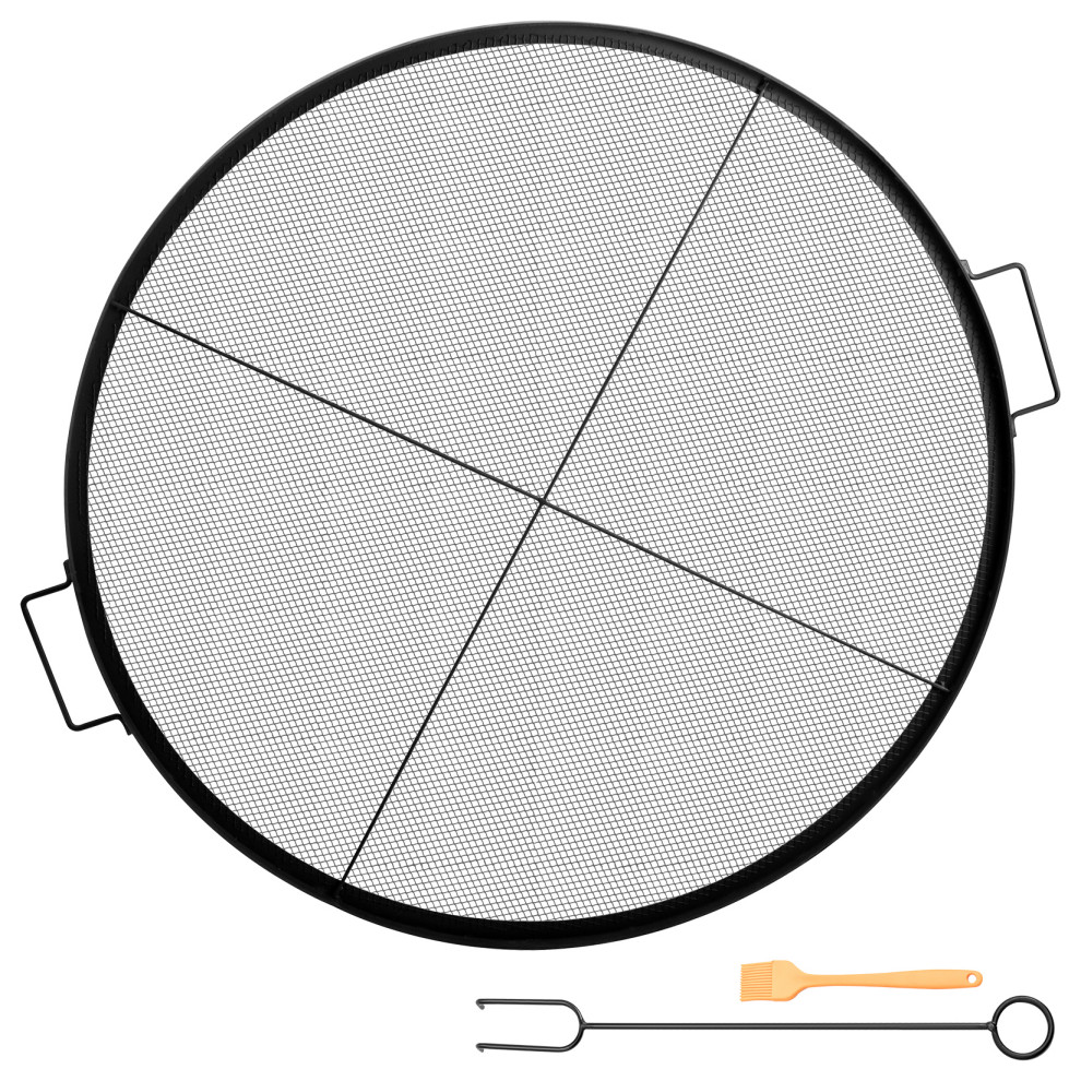 VEVOR Round Cooking Grate Fire Pit Grill Dia. 31" Steel Fire Pit ...