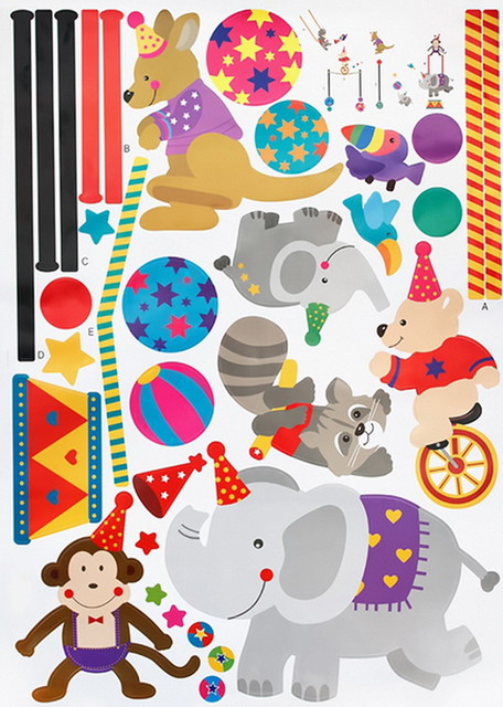 Circus - Large Wall Decals Stickers Appliques Home Decor - Contemporary ...