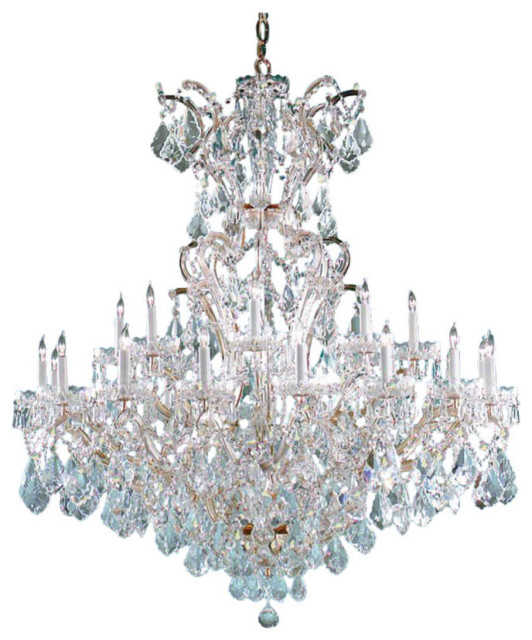 Maria Theresa 25 Light Swarovski Strass Crystal Gold Chandelier ...