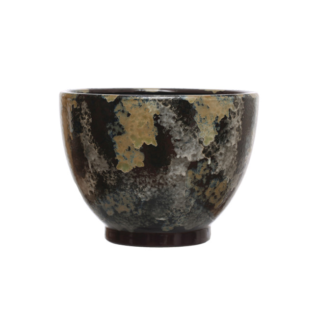 13.25" Hand-Painted Planter, Reactive Glaze, Holds 10" Pot ...