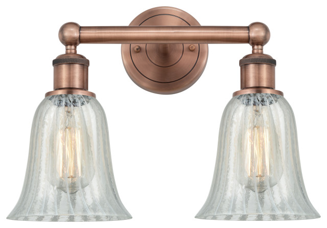 Hanover 2-Light 15" Bath Vanity Light, Antique Copper Finish ...