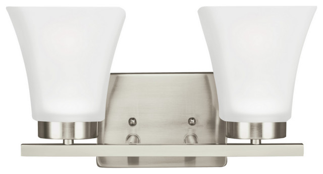 Bayfield Two Light Wall / Bath in Brushed Nickel - Transitional ...