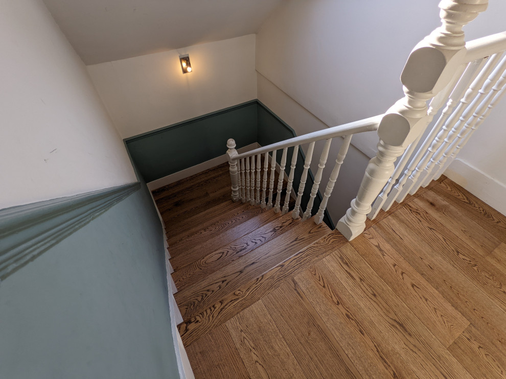 Ebony oiled oak and feature stair cladding | SE23 Forest Hill ...