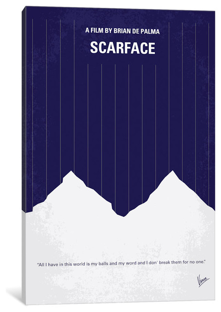 "Scarface Minimal Movie Poster" by Chungkong, Canvas Print, 18x12x1.5 ...