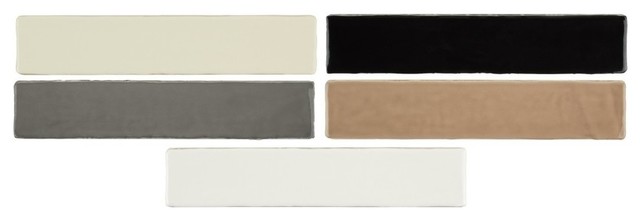 2"x10" Piastrella Porcelain Tiles, Set of 96, 2''x10'' - Contemporary ...