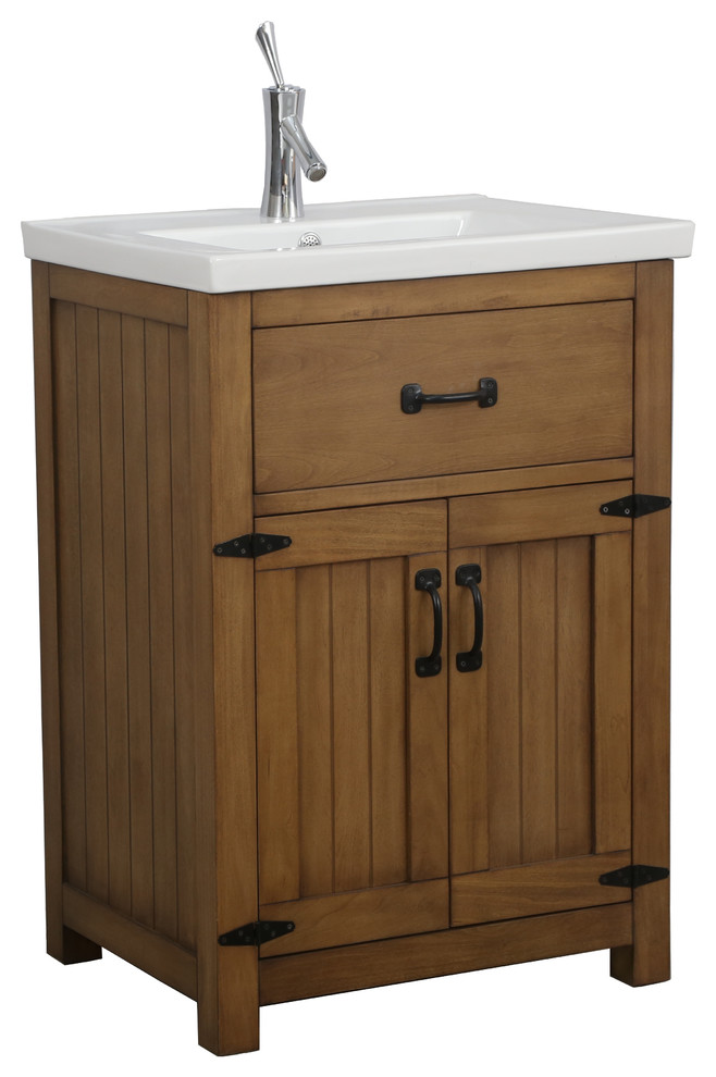 Legion Furniture Legion Gwen Vanity, Weathered Brown - Transitional ...