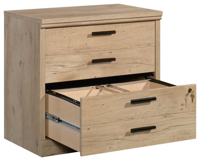 Sauder Mason Peak Engineered Wood Lateral File Cabinet in Prime Oak ...