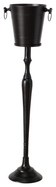Black Luxurious Grand Hotel Champagne Bucket - Traditional - Ice Tools ...