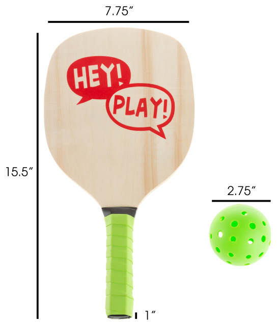 Paddle Ball Game Set Pair of Lightweight Beginner Rackets, Ball and ...