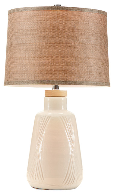 Ink+Ivy Tate Boho Textured Ceramic Table Lamp Ivory - Transitional ...