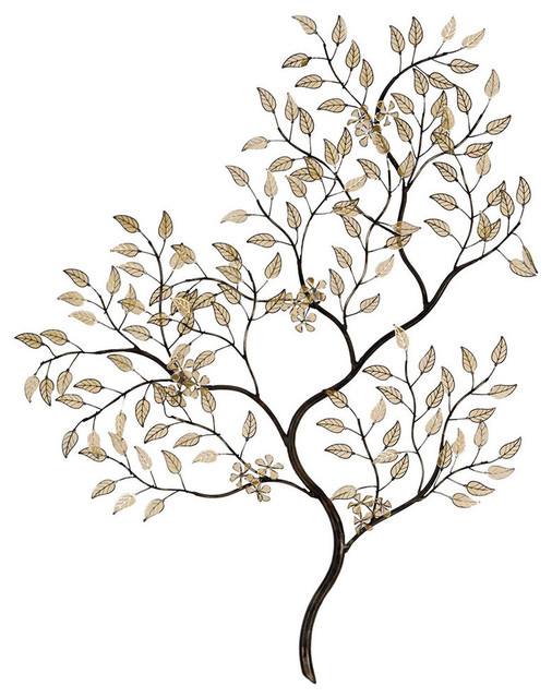 Golden Spring Filigree Wall Decor - Contemporary - Metal Wall Art - by ...