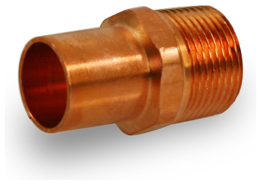 Adapter Fitting With Male Sweat To Male Threaded Connects, 0.5", 1 ...