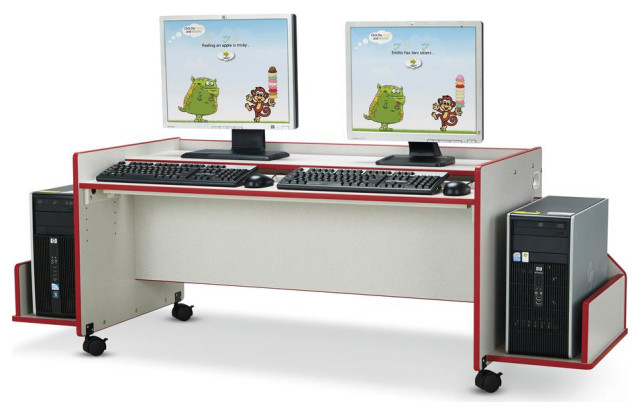 Enterprise Double Computer Desk - Transitional - Kids Desks And Desk ...