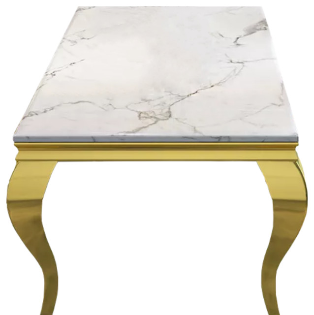 Curved Gold Dining Table - Contemporary - Dining Tables - by ...