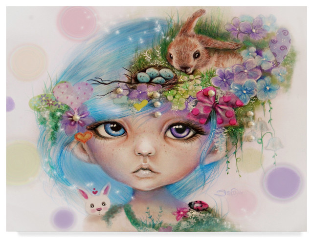 Sheena Pike Art And Illustration 'Eliza Easter Elf' Canvas Art, 19"x14 ...